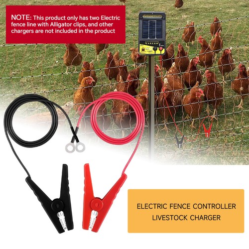 Electric Fence Controller Charger Set For Animal Cattle Poultry ...