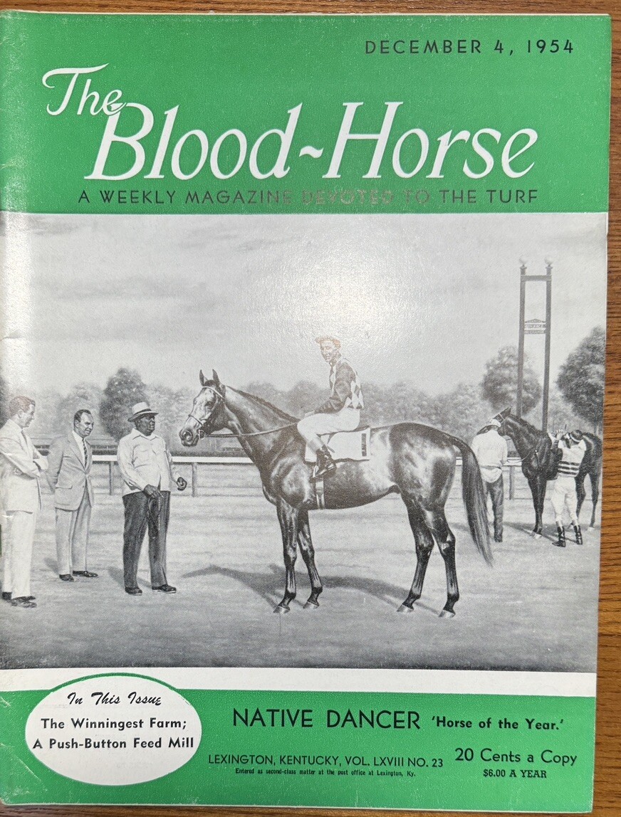 Native Dancer Thoroughbred Native Dancer, A Horse Figurine On Wood