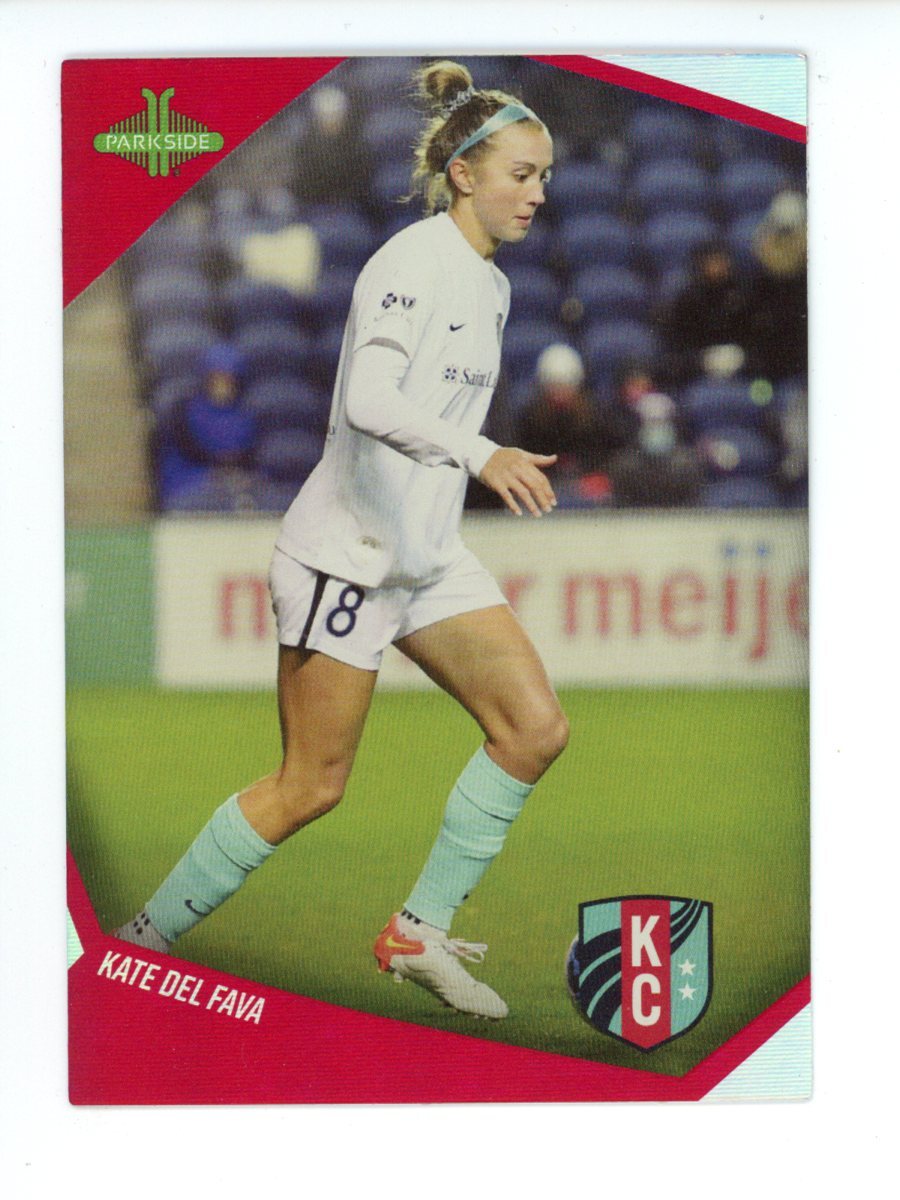 2022 Parkside NWSL Red Foil Kate Del Fava #157 Kansas City Current | eBay
