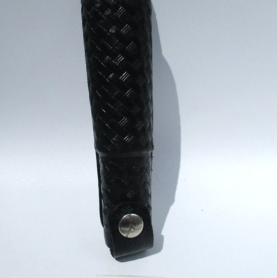 Peacekeeper Black Leather Expandable Baton Holder Holster Police Cop ...