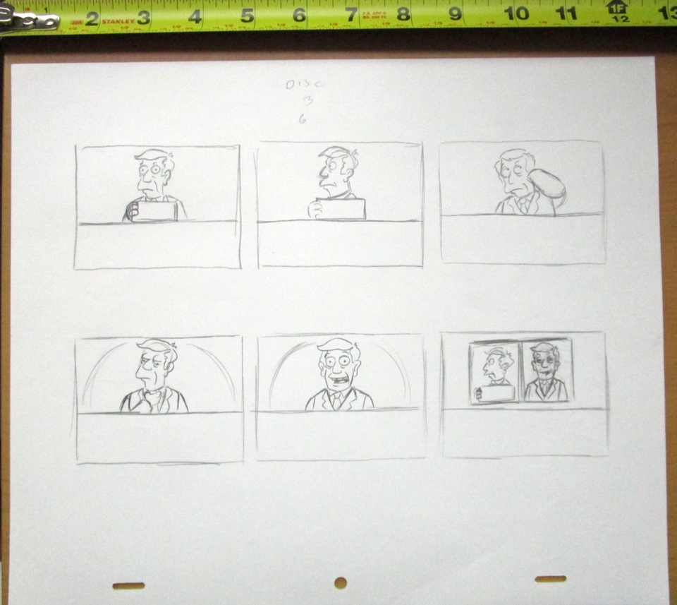 1990 SIMPSONS SKINNER FOX Walt Disney ORIGINAL PRODUCTION cel ...