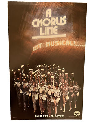 Vintage A Chorus Line Musical Theater 1979 Broadway Window Card Poster ...