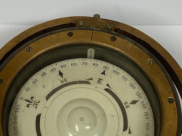 WWII 1941 Lionel Corporation Mark 1 U.S. Navy BU Ships Compass - No ...