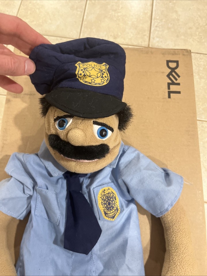 Melissa & Doug Police Officer Cop Plush Hand Puppet - NO STICK (Good ...