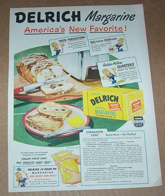 1949 print ad -Delrich margarine Cinnamon Loaf sweet bread recipe ...