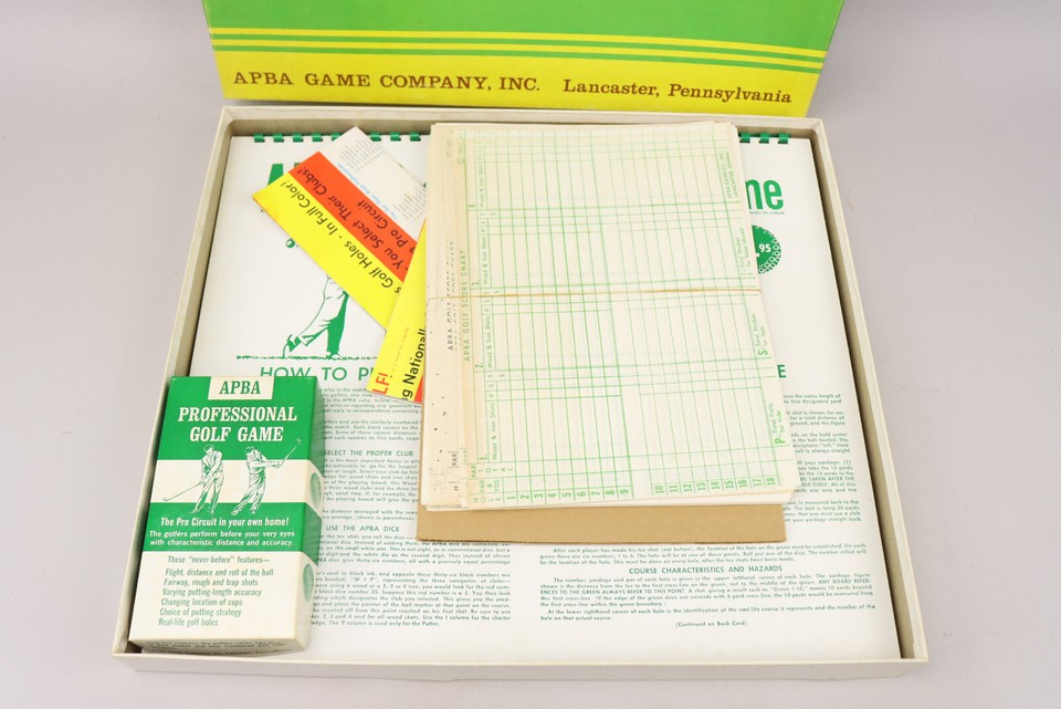 1978 APBA Pro Golf Game 18 Coarse 2 Golfer Card Sets Complete EX ...