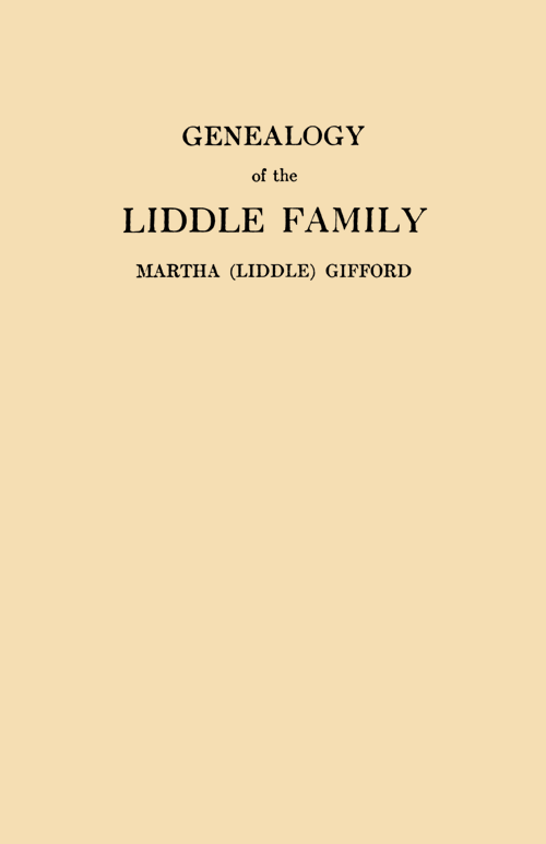 Genealogy of the Liddle Family | eBay