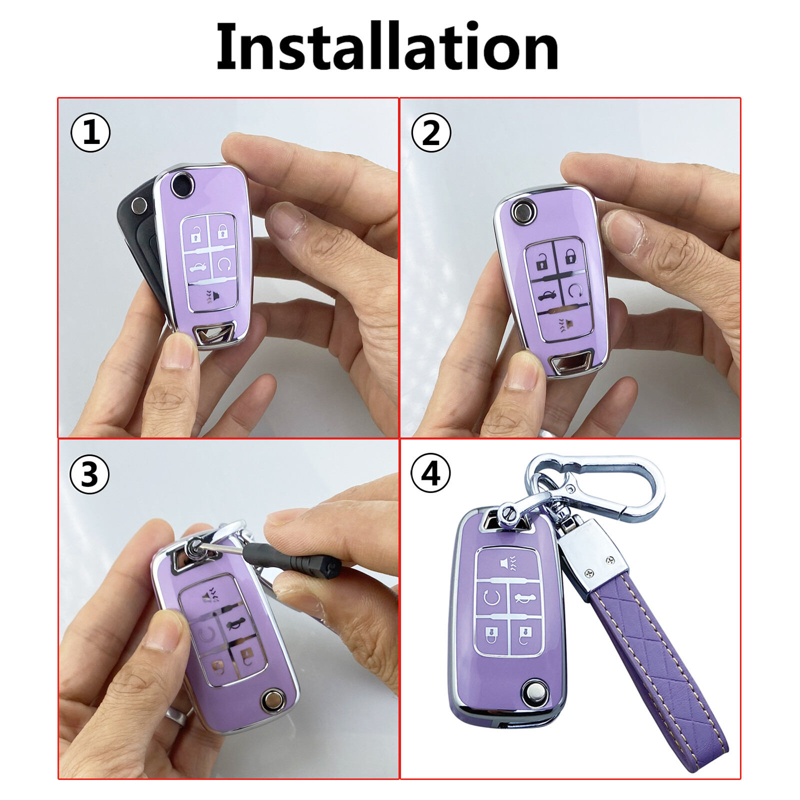 Yuebutor Key Fob Cover Case Fit for Chevy GMC Buick Accessories | eBay