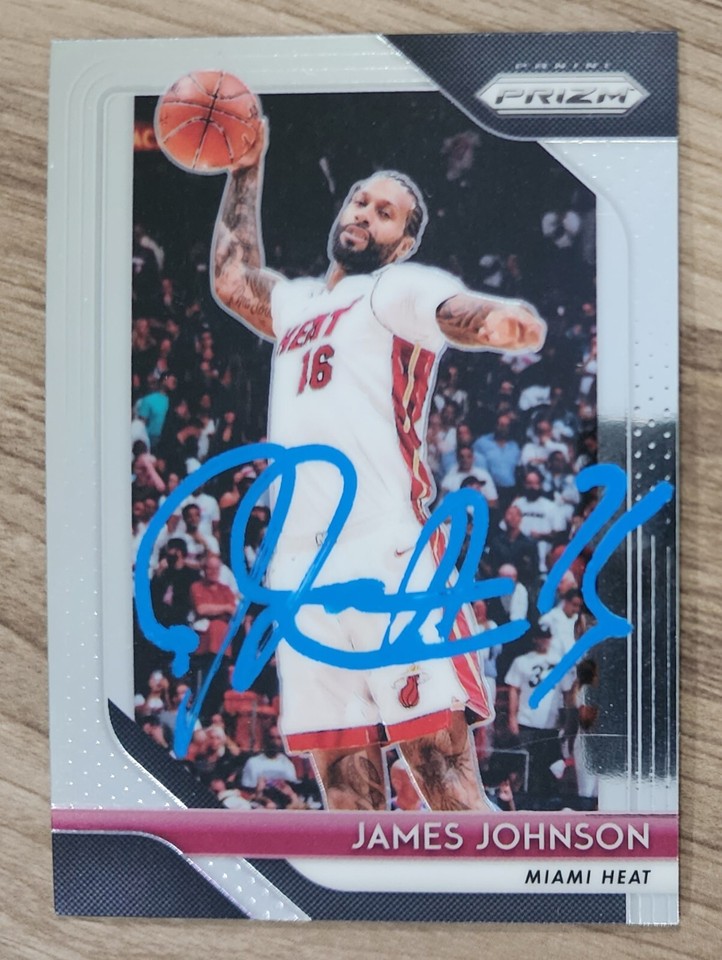 James Johnson Signed 2018-19 Prizm NBA Card #186 Miami Heat Auto RAD | eBay