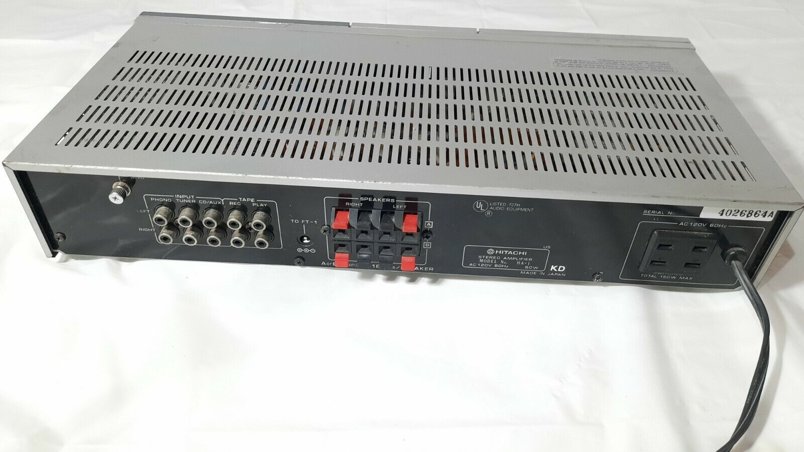 Hitachi HA-1 Stereo Amplifier. | eBay