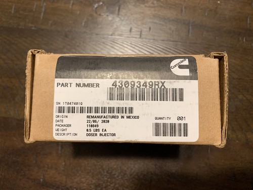 Cummins Fuel Doser 7th Injector 4309349RX Aftertreatment Exhaust ...