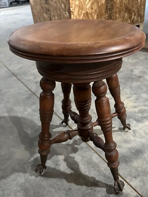 Beautiful Antique Claw Foot Piano Stool | eBay