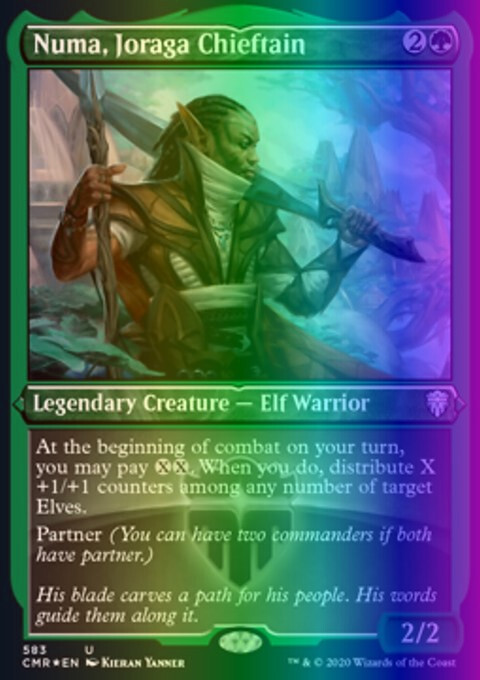 MTG Numa, Joraga Chieftain (583/794) Commander Legends NM FOIL- ETCHED ...