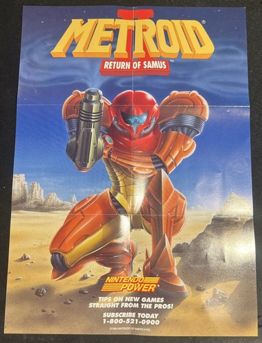 Metroid II 2 Return of Samus Nintendo Power Game Boy Poster Insert DMG ...