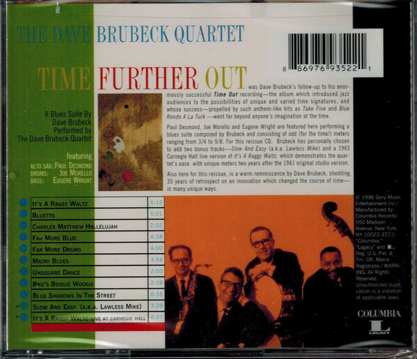 Time Further Out by Brubeck, Dave (CD, 1996) for sale online | eBay