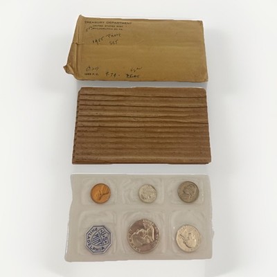 1955 PROOF SET Original Government Envelope (opened) issued by US Mint ...