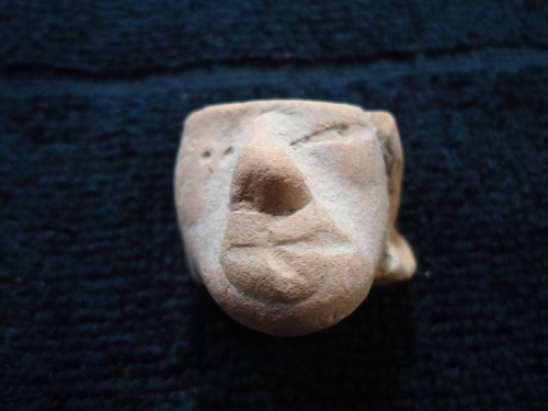 Ancient Prehistoric Native Mayan Indian Carved Stone Deity Face Effigy ...