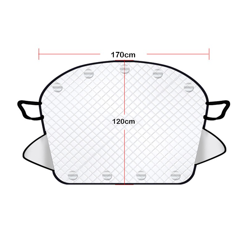1PC 4 Layers Silver Car Windscreen Magnetic Snow Cover Waterproof Dust ...