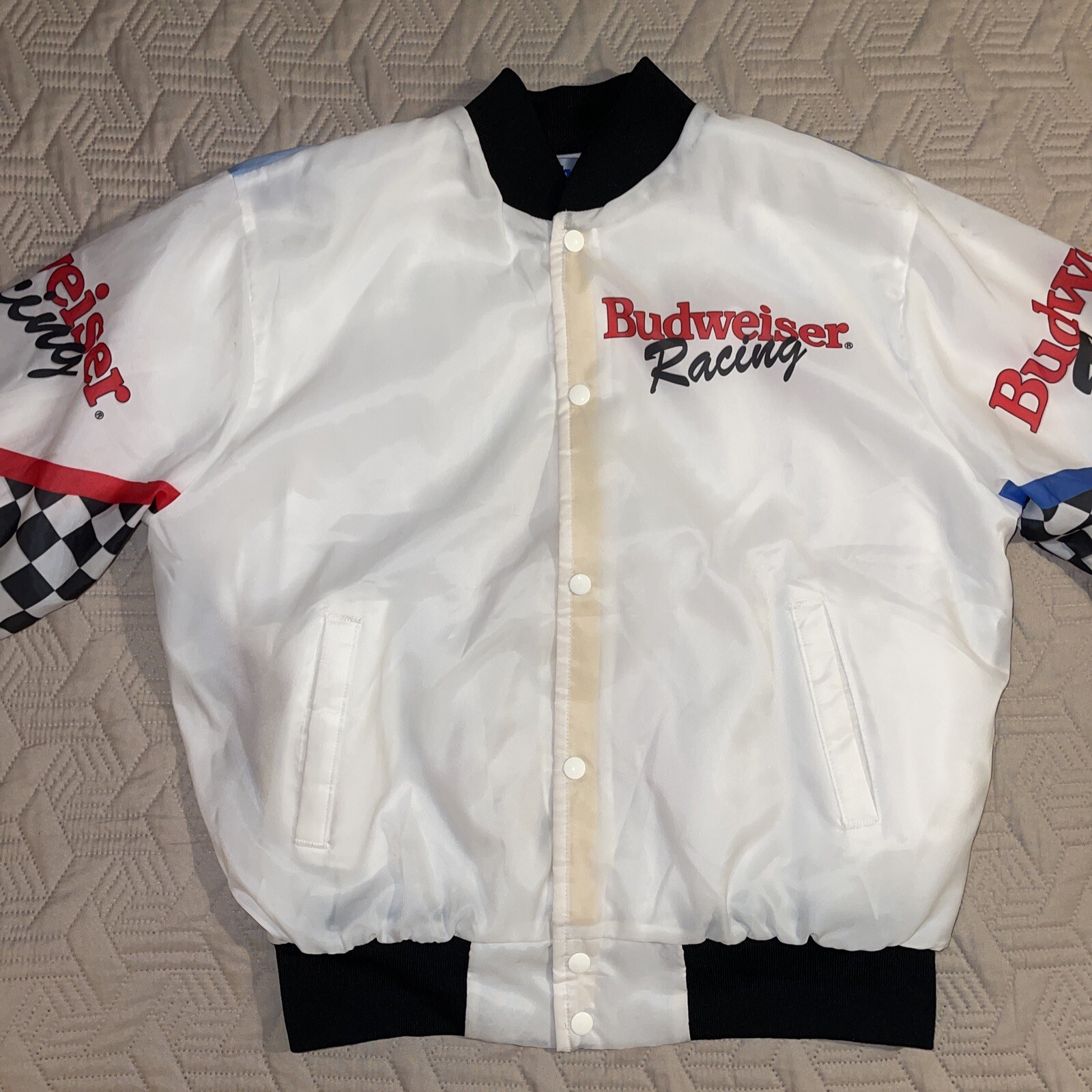 Vintage Budweiser Racing Chalk Line Fanimation Jacket… - Gem