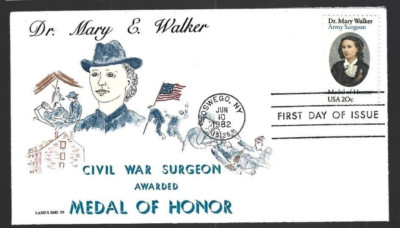 CIVIL WAR MEDAL OF HONOR FIRST WOMAN DR MARY WALKER 1982 LAND'S END ...