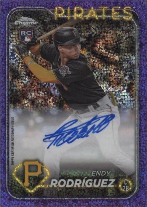 2024 Topps Chrome - Rookie Autographs Endy Rodriguez #RA-ER Purple ...