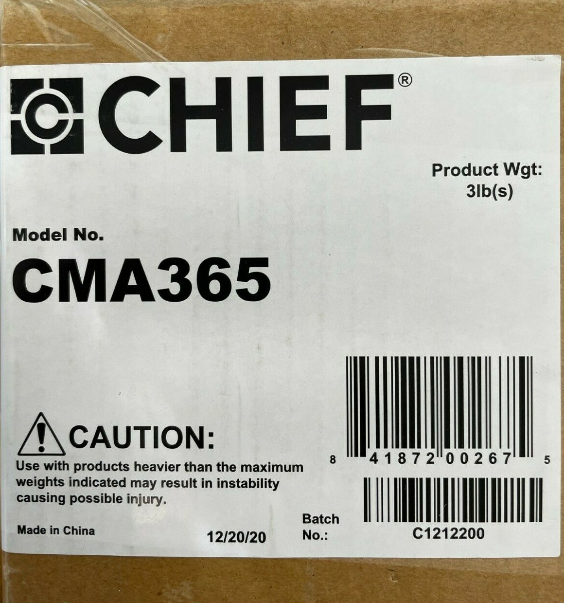 Chief Manufacturing Cma 365 Truss Ceiling Adapter | Shelly Lighting