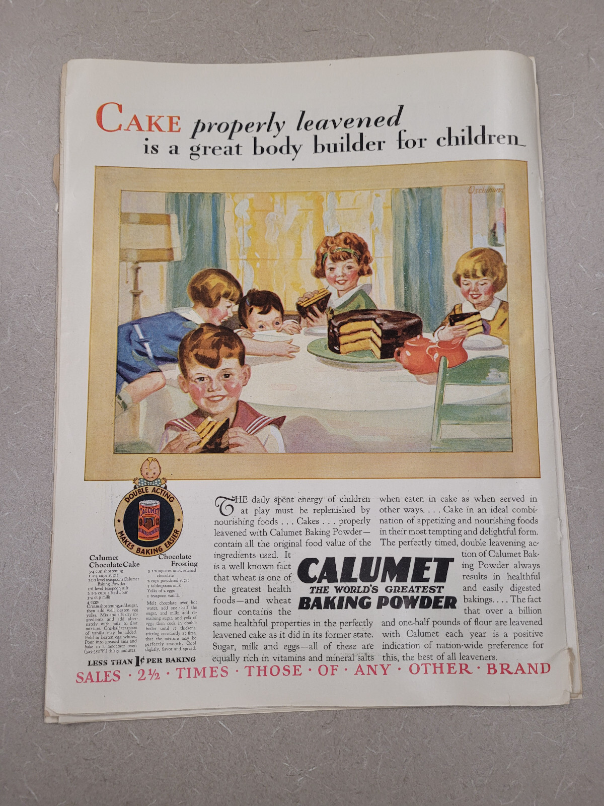VTG 1929 Orig Magazine Ad CALUMET The Worlds Greatest Baking Powder | eBay