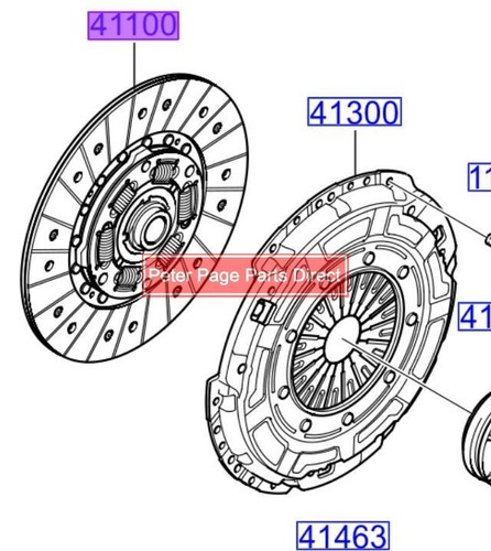 Genuine Hyundai New Clutch Disc only for Hyundai i30 1.6L Diesel built ...