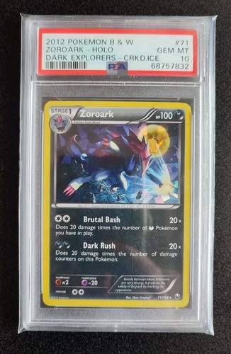 Pokemon PSA 10 Zoroark Cracked Ice Holo BW Dark Explorers Englisch Deck ...