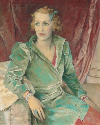 Vintage Woman Portrait 24 x 30 in Roll Canvas Art Print | Classic Oil ...