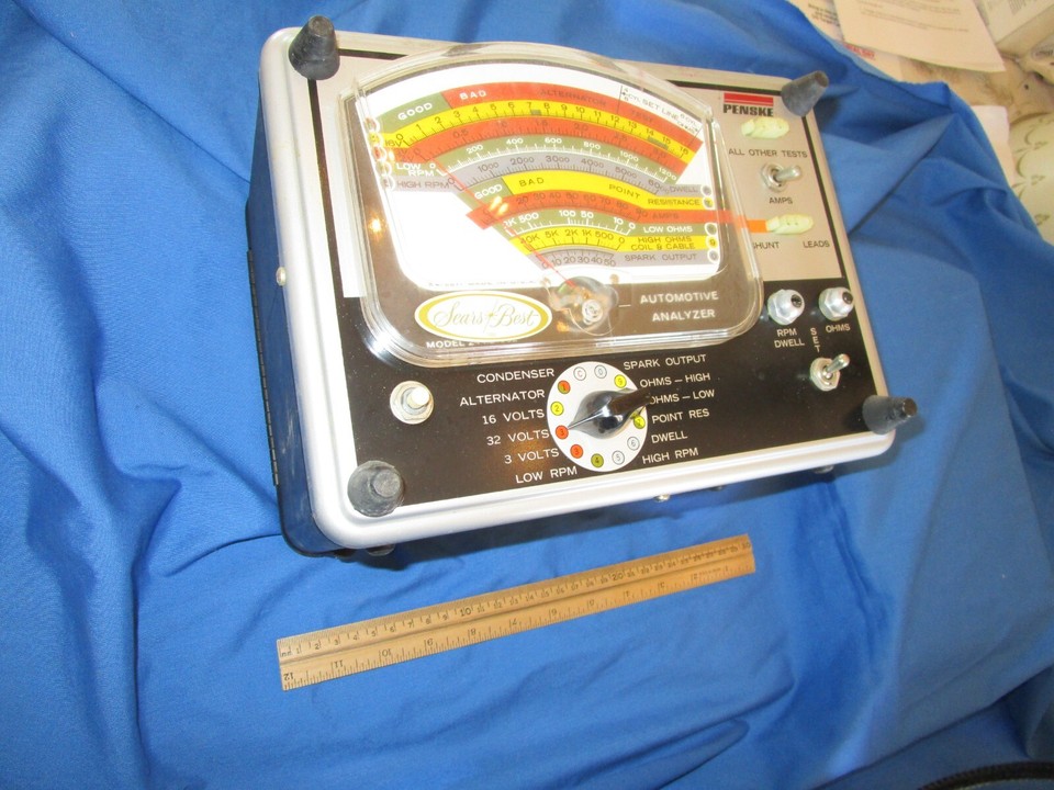 Vintage Sears Penske Super Automotive Analyzer Model 244.21032 w/2 ...