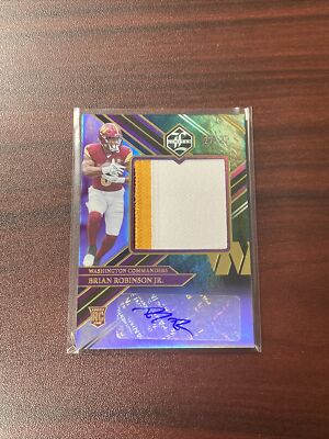 2022 Limited Brian Robinson JR. Holo Silver FOTL RPA Rookie Patch Auto ...