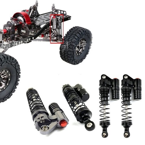 4PCS Full Metal 90mm RC Piggyback Shock Absorber for 1/10 RC Crawler ...