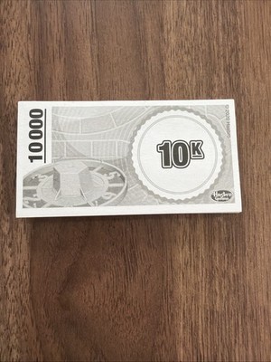 The Game Of Life Rivals Edition Replacement Money 10,000 Dollar Bills ...