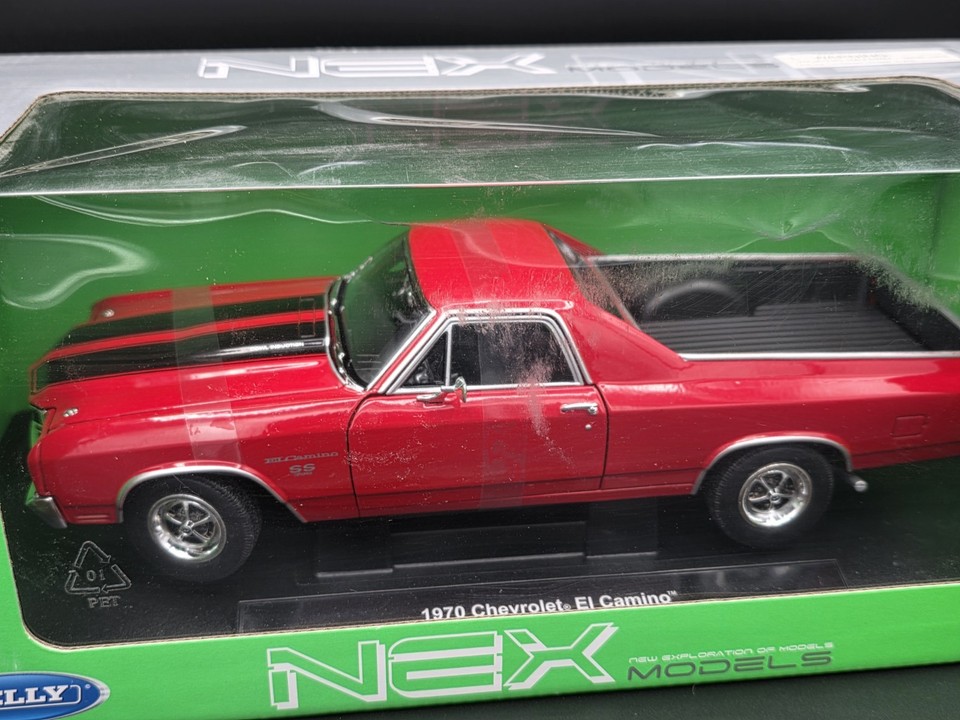 Welly 1970 Chevy El Camino SS 1:18 Scale Diecast NEX Models Car Red ...