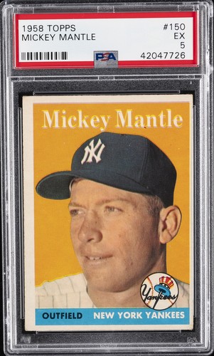 1958 TOPPS #150 MICKEY MANTLE PSA 5 | eBay
