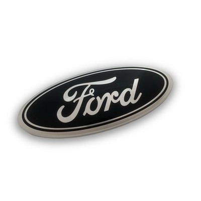 Ford Black Oval Emblem Badge with Chrome Edge for Front Grille or Rear ...