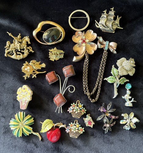 Lot Of 18 Vintage Brooches/pins | eBay