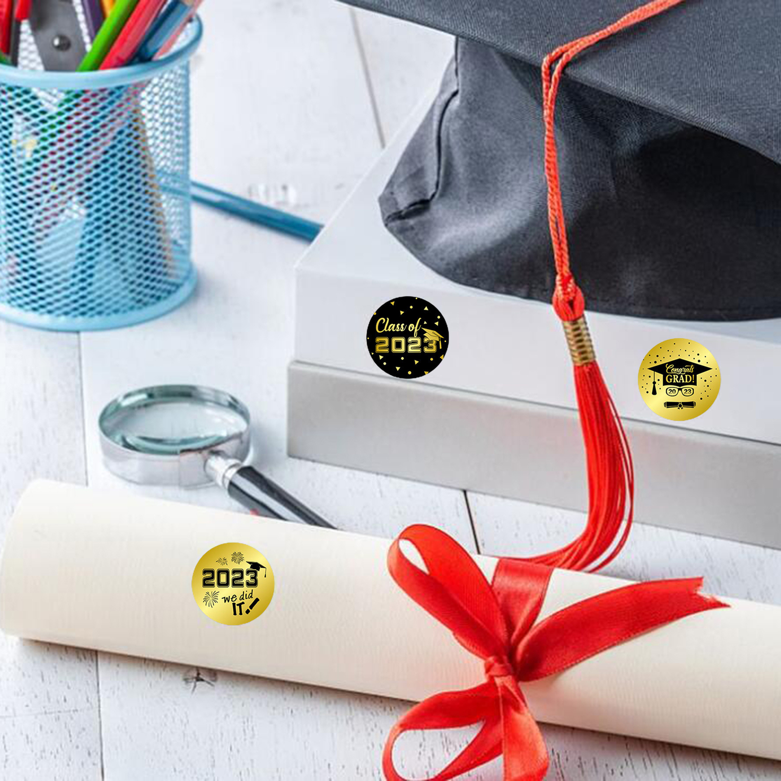 20 Sheets Sealing Sticker Self-adhesive Decorative Graduation Party ...