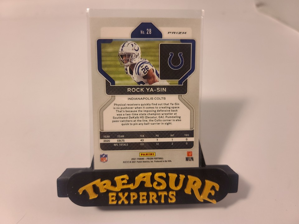 2021 Prizm #28 Rock Ya-Sin Silver Prizm Indianapolis Colts Football ...