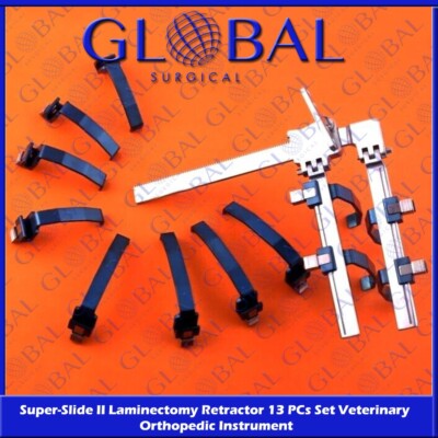 Super-Slide II Laminectomy Retractor 13 PCs Set Veterinary Orthopedic ...