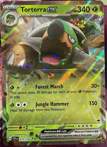 Torterra ex Double Rare - 012/162 - Temporal Forces Pokemon 2024 | eBay
