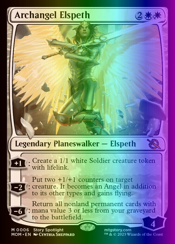 MTG Magic the Gathering Archangel Elspeth (6/548) March of the Machine ...
