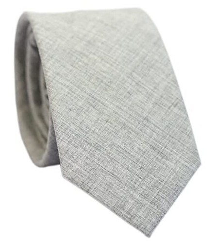 BELLUNO 2.5 inch Skinny Ties for Men, Solid Cotton Linen Neckties 1 94 Ash Gray | eBay