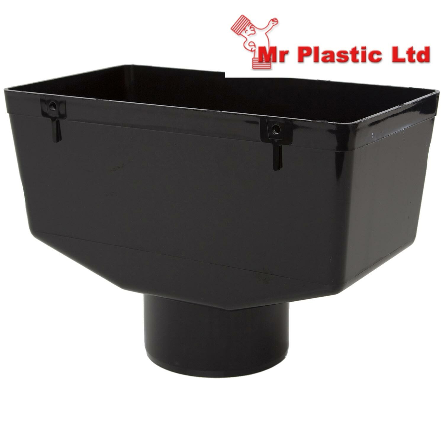 Polypipe 110mm Large Down Pipe Gutter Hopper Head in Black, Grey, Brown ...
