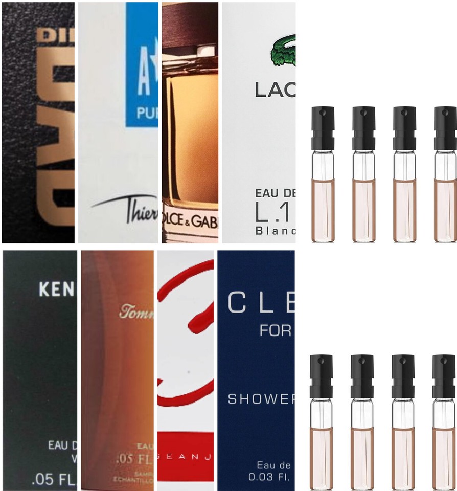 Men's Cologne Sample Vials Set – 8 Miniature Travel-Size Fragrance ...