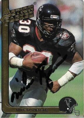 Mike Rozier Autographed Auto 1991 Action Packed Atlanta Falcons Card ...