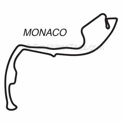 Monaco Race Track Sticker Vinyl Graphic Decal Motor Racing GP F1 ...