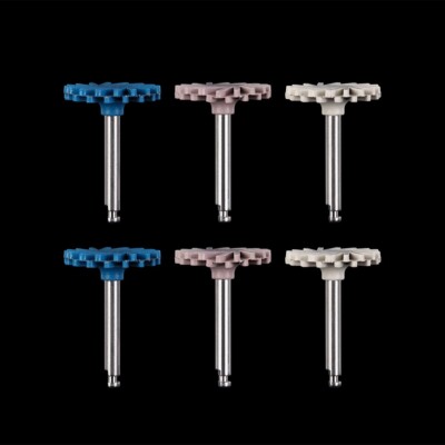 6 Pcs Dental Twist RA Polishing Wheel Diamond Zirconia Ceramic Radial ...
