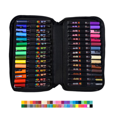 UNI POSCA Ultimate Water-based Paint Marker Set with Case (65pc ...